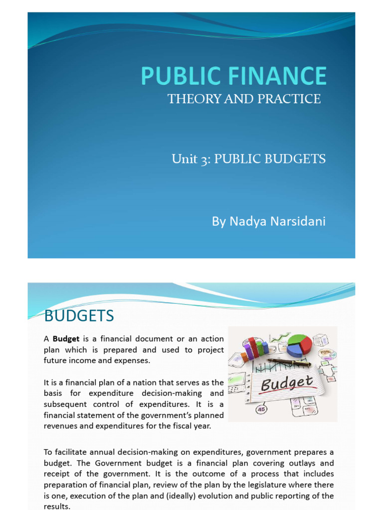 Unit 3-Public Budgets | PDF | Taxes | Government Budget Balance