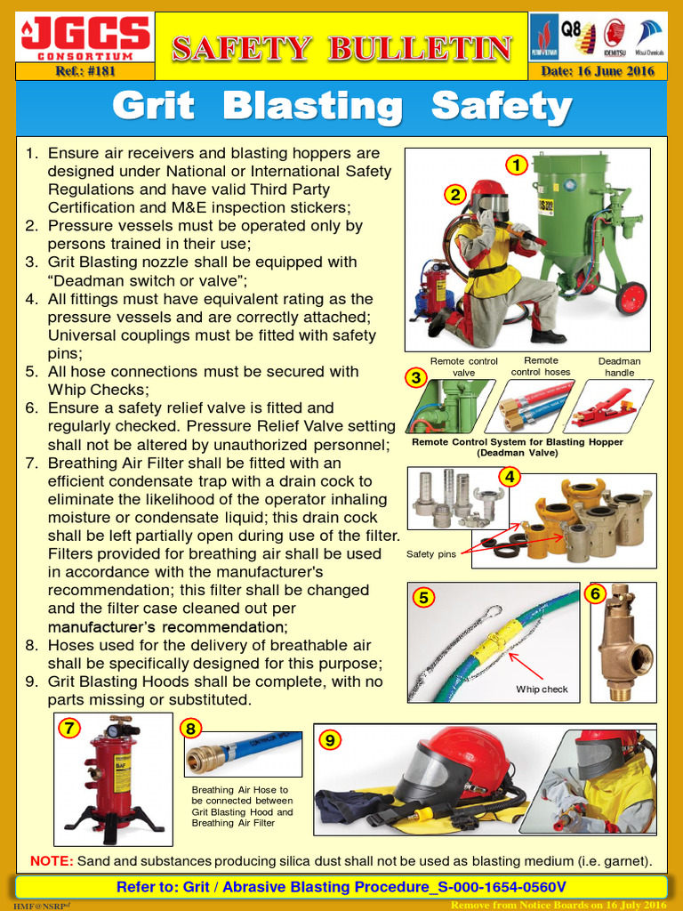 SB - Grit Blasting Safety - en | PDF | Equipment | Mechanical Engineering