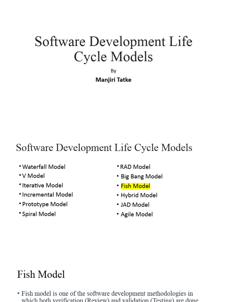 9 SDLC Model Fish Model | PDF