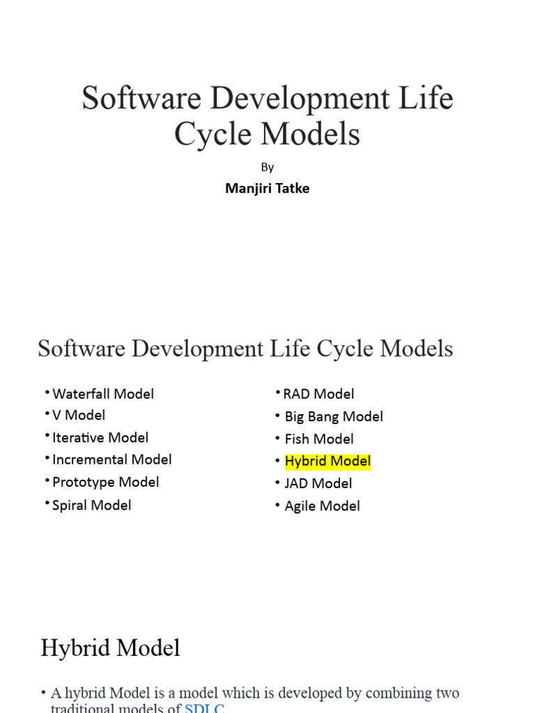 10 SDLC Model Hybrid Model | PDF | Software Development Process ...