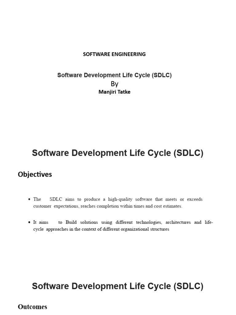 1 SDLC | PDF | Software Development Process | Computer Science