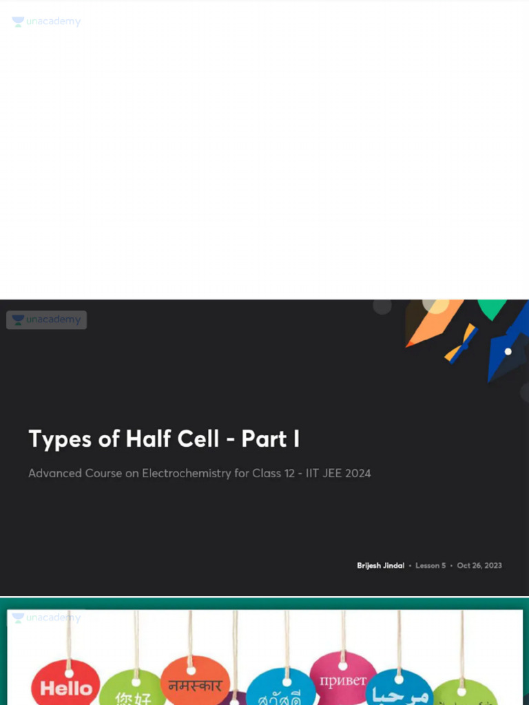 Types of Half Cell Part I With Anno | PDF
