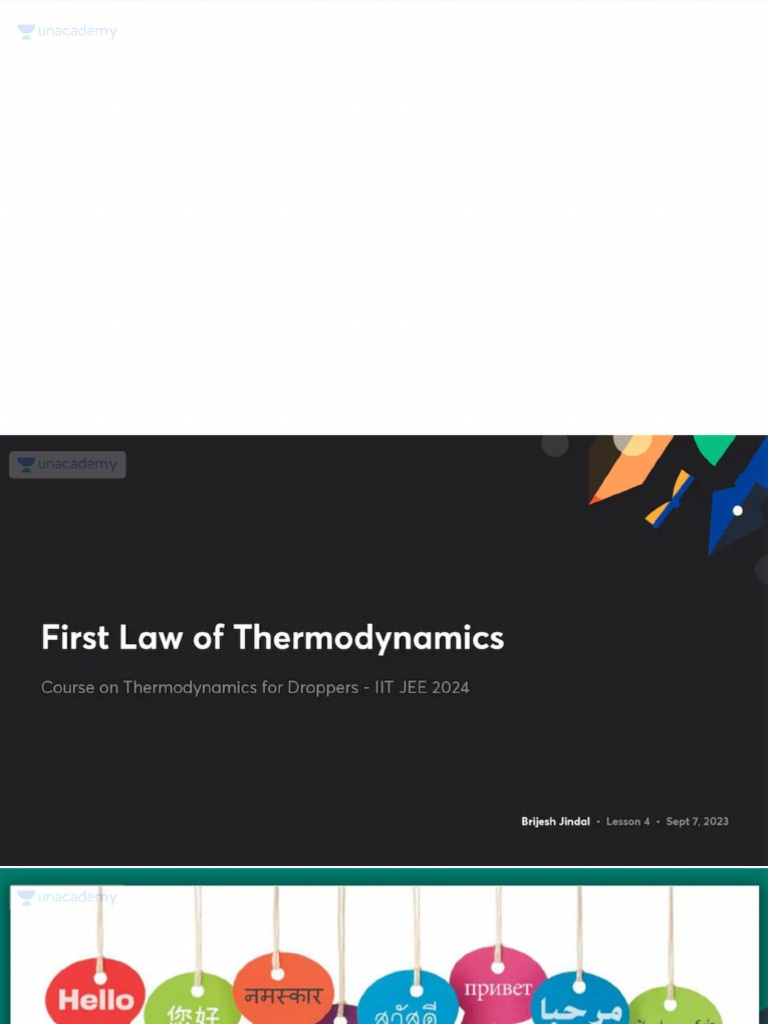 First Law of Thermodynamics With Anno | PDF