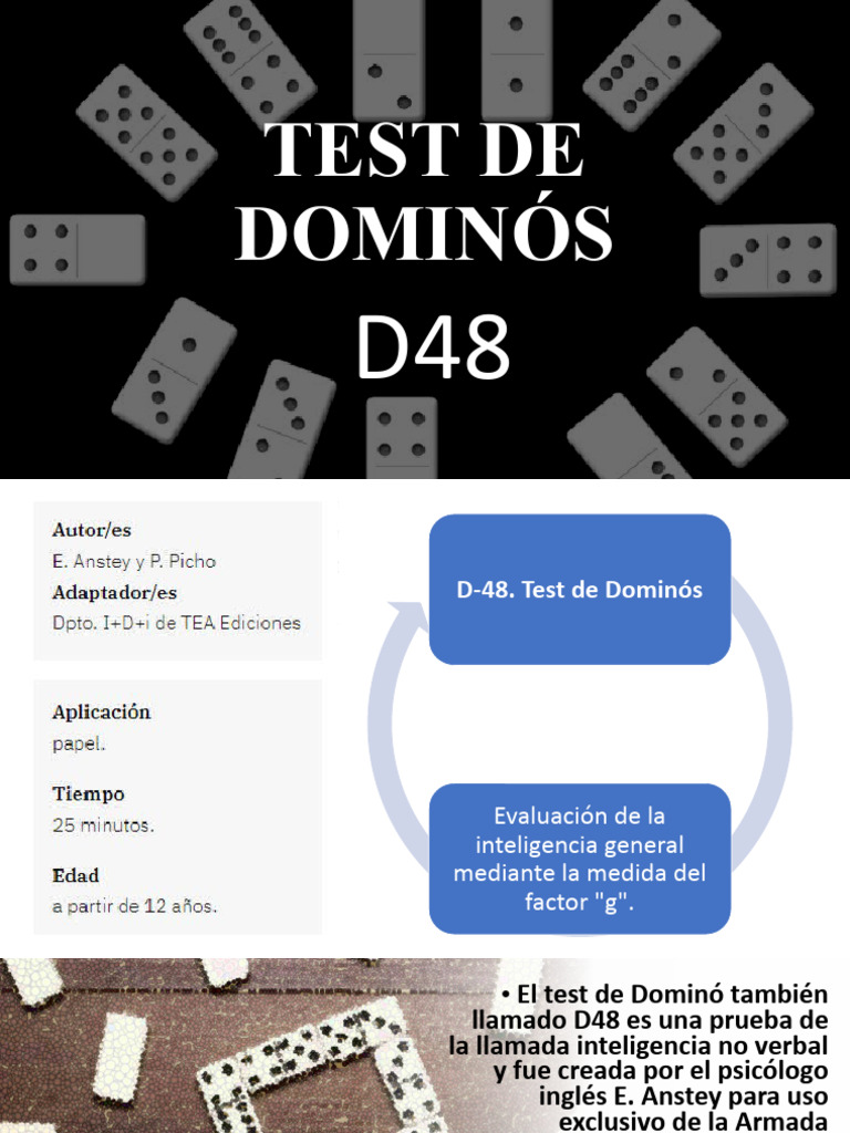 Test de Dominós D48: Evaluación de IQ | PDF | Inteligencia | Ciencia ...