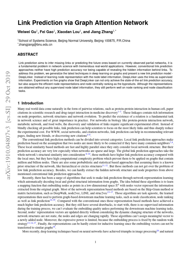 Link Prediction Via Graph Attention Network Download Free Pdf
