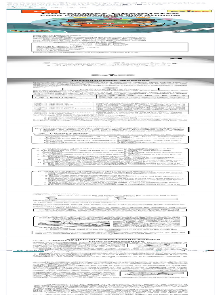 Consumer Chemistry Food Preservatives and Artificial Sweetening Agents PDF Sugar Substitute ...