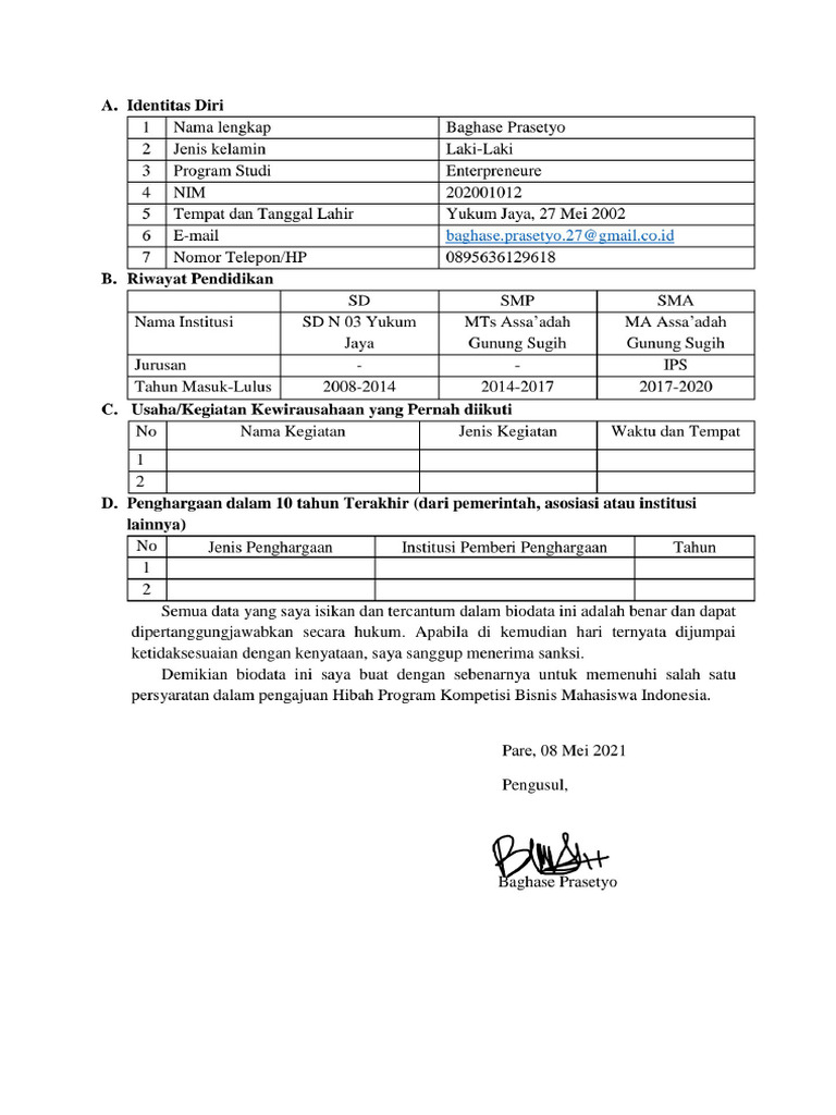 Identitas Diri | PDF