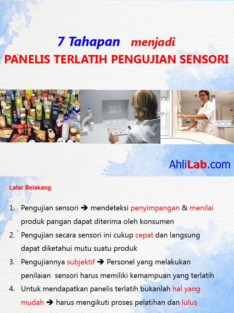 7 Tahapan Menjadi Panelis Sensori | PDF