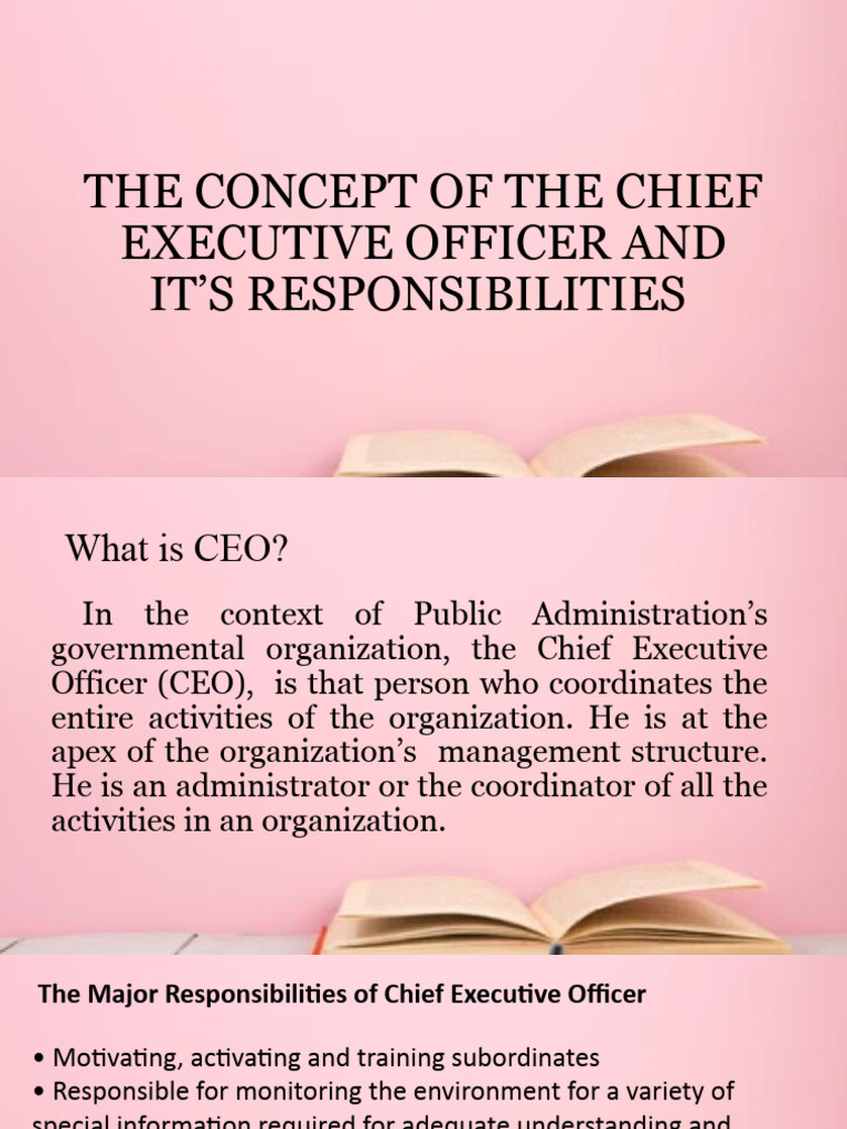 Concept of CEO and Its Responsibilities | PDF | Heads Of State ...