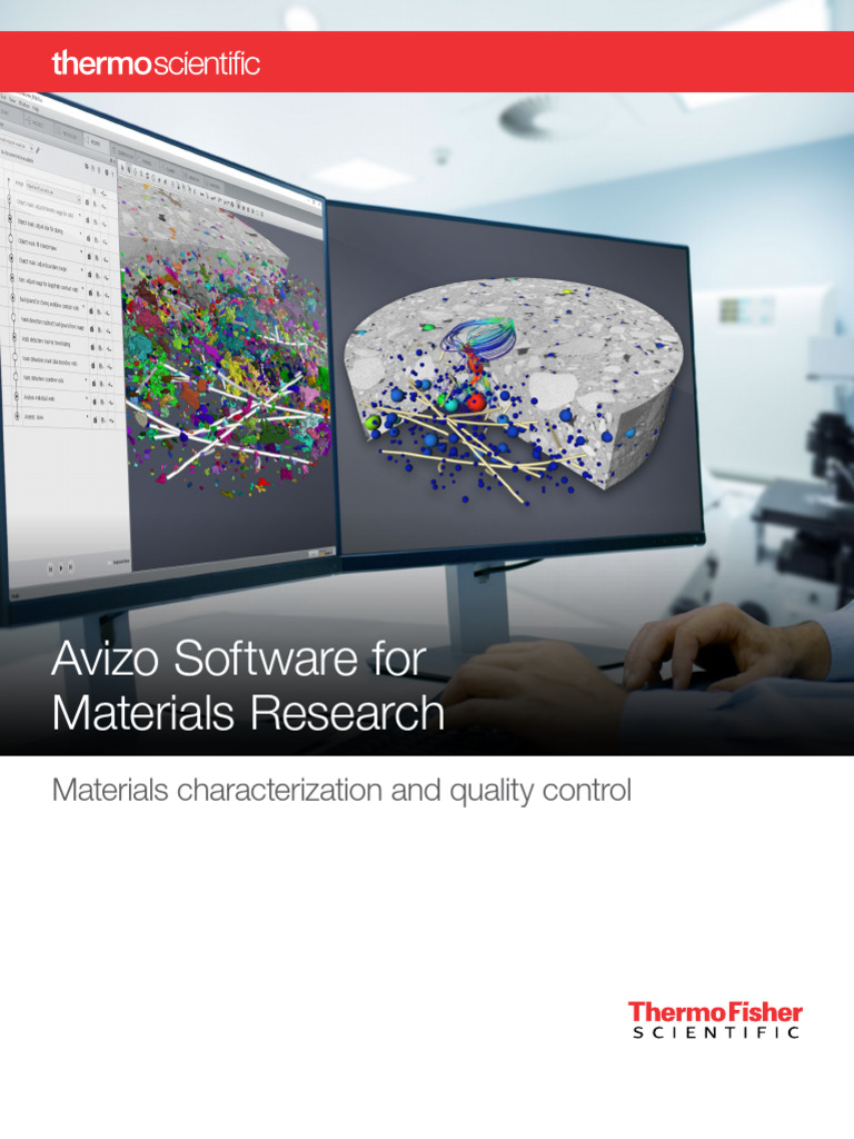 Brochure Avizo Software Materials Research | PDF | Composite Material | Porosity