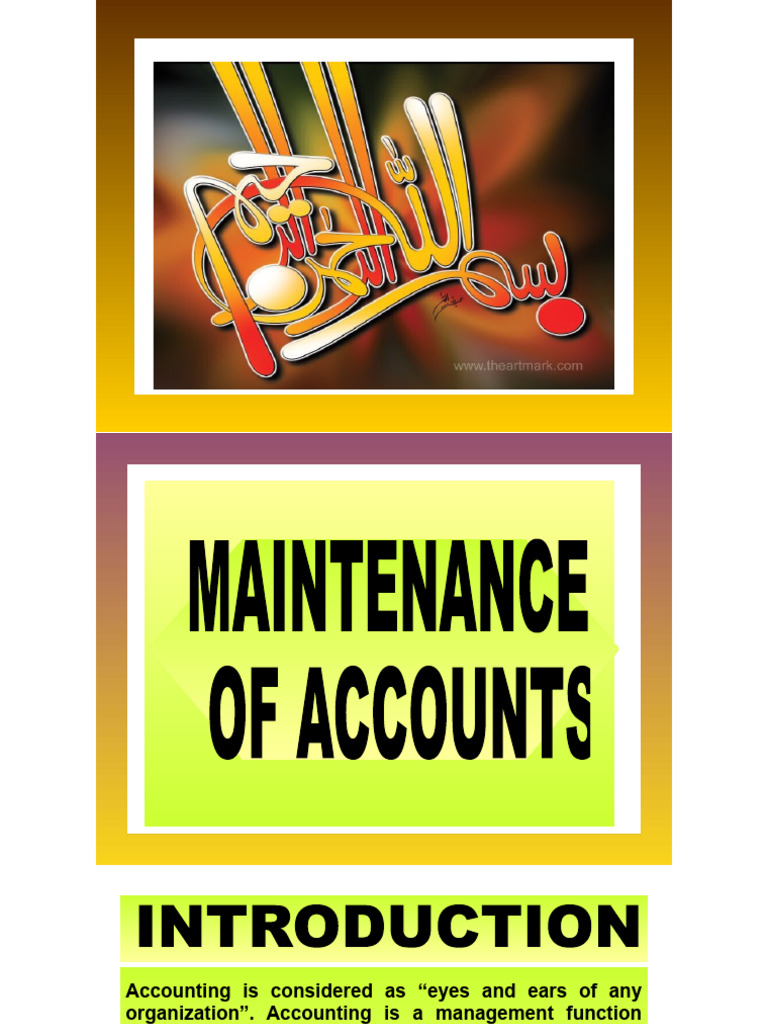 1.maintenance of Accounts | PDF | Debits And Credits | Money