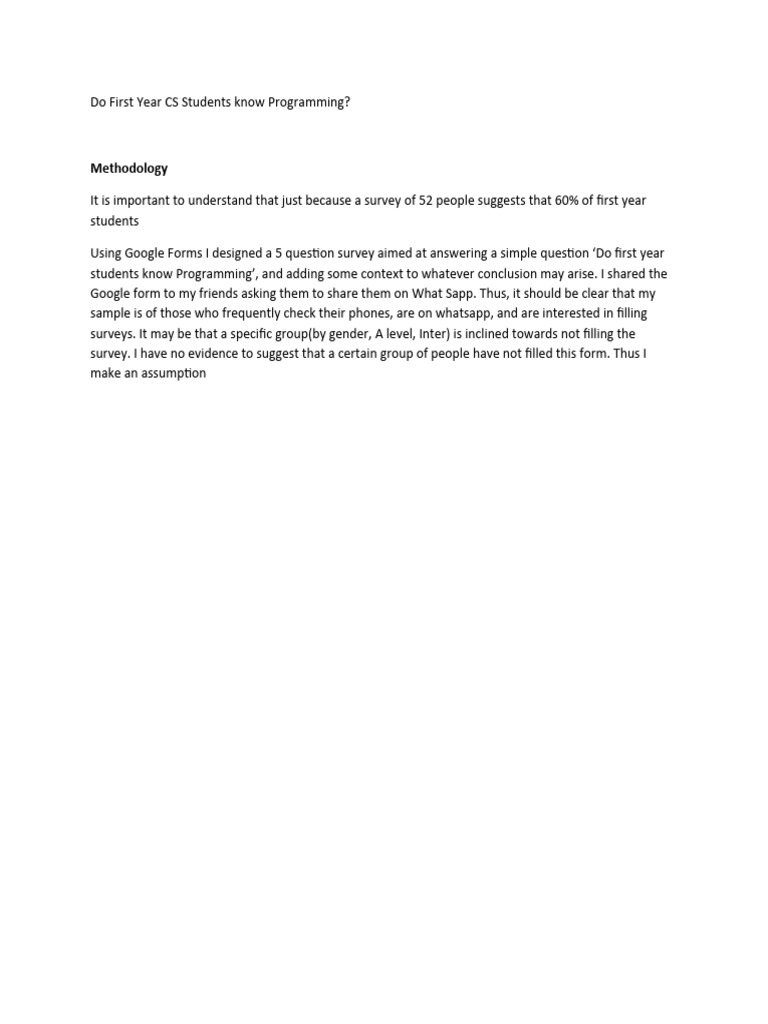 First Year Computer Science Students and Programming | PDF | Social Research | Science
