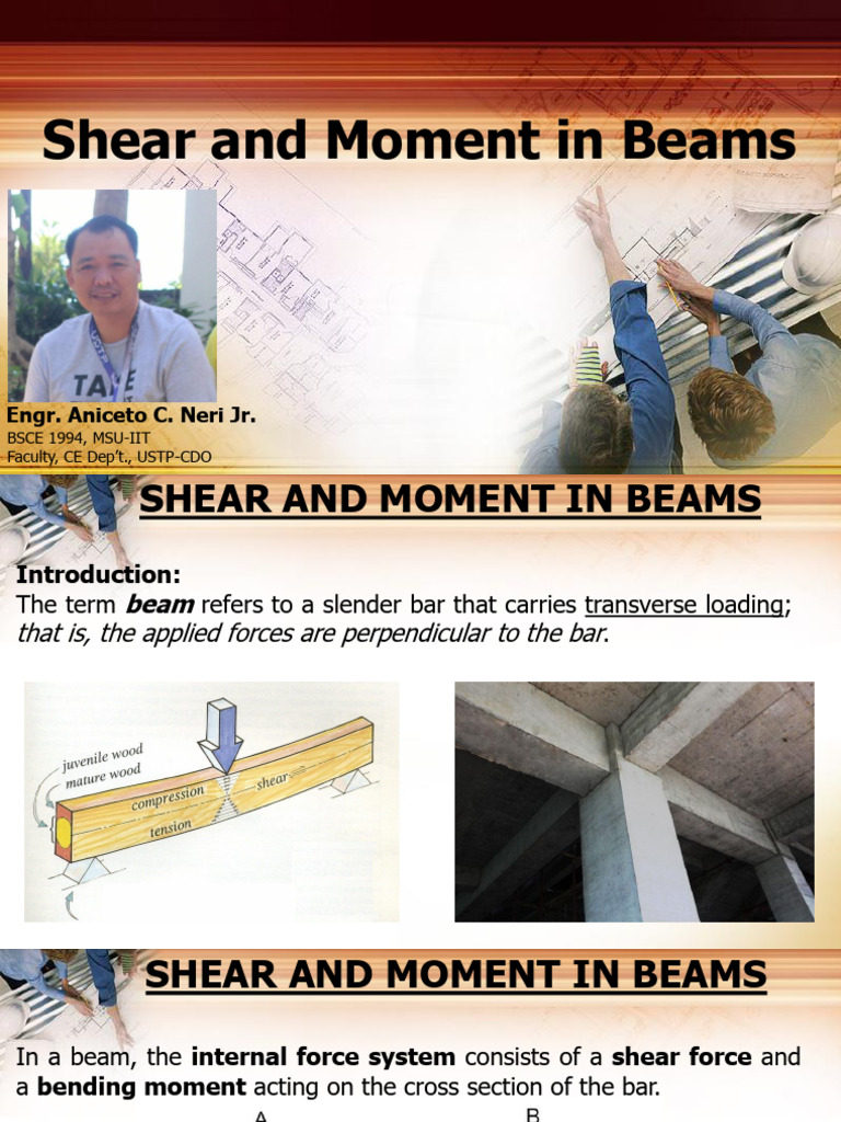 Shear and Moment Diagrams in Beams | PDF | Bending | Beam (Structure)