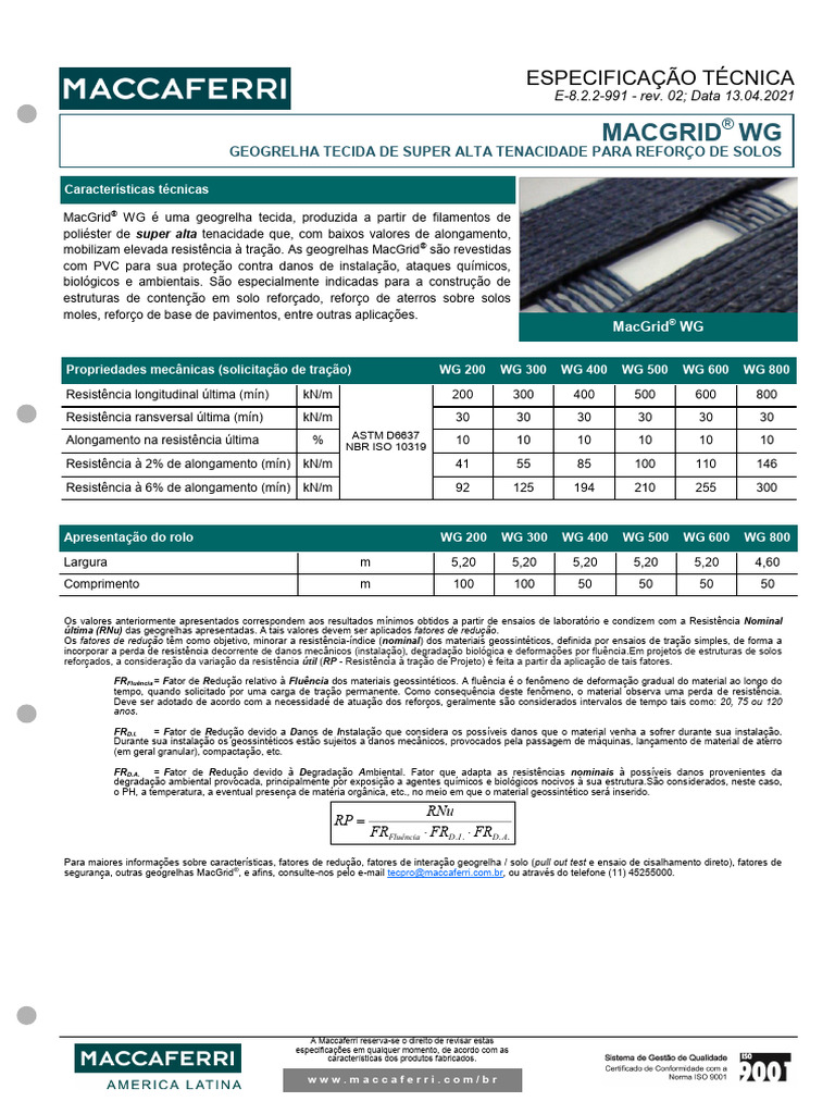 TDS-BR-MacGrid WG HR-PT | PDF | Matéria | Tempo