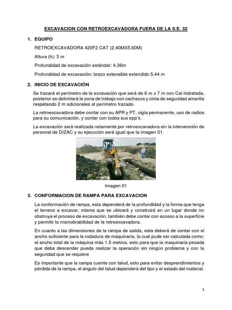 Procedimiento de Excavación | PDF | Tecnología