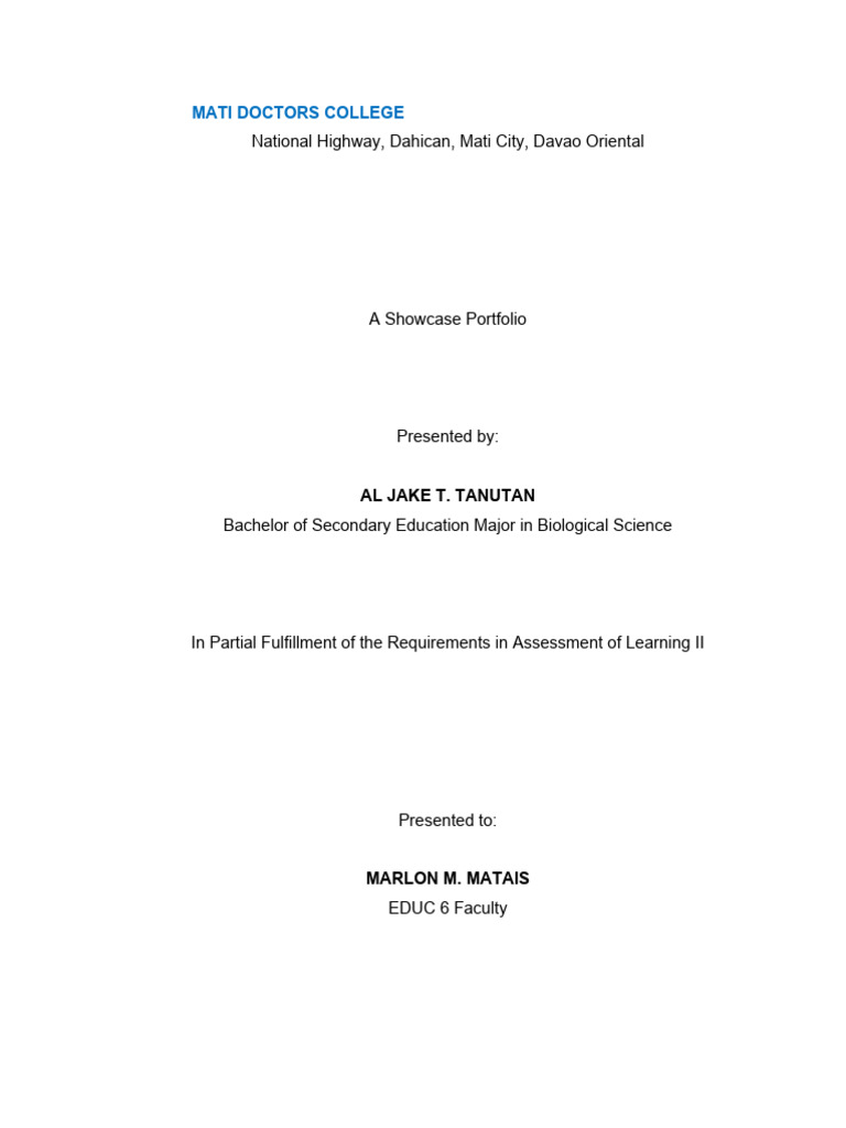 Assessment in Learning 2 TANUTAn | PDF | Learning | Rubric (Academic)