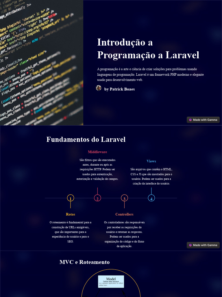 Introducao A Programacao A Laravel | PDF | Model-View – Controller (MVC) | Informática