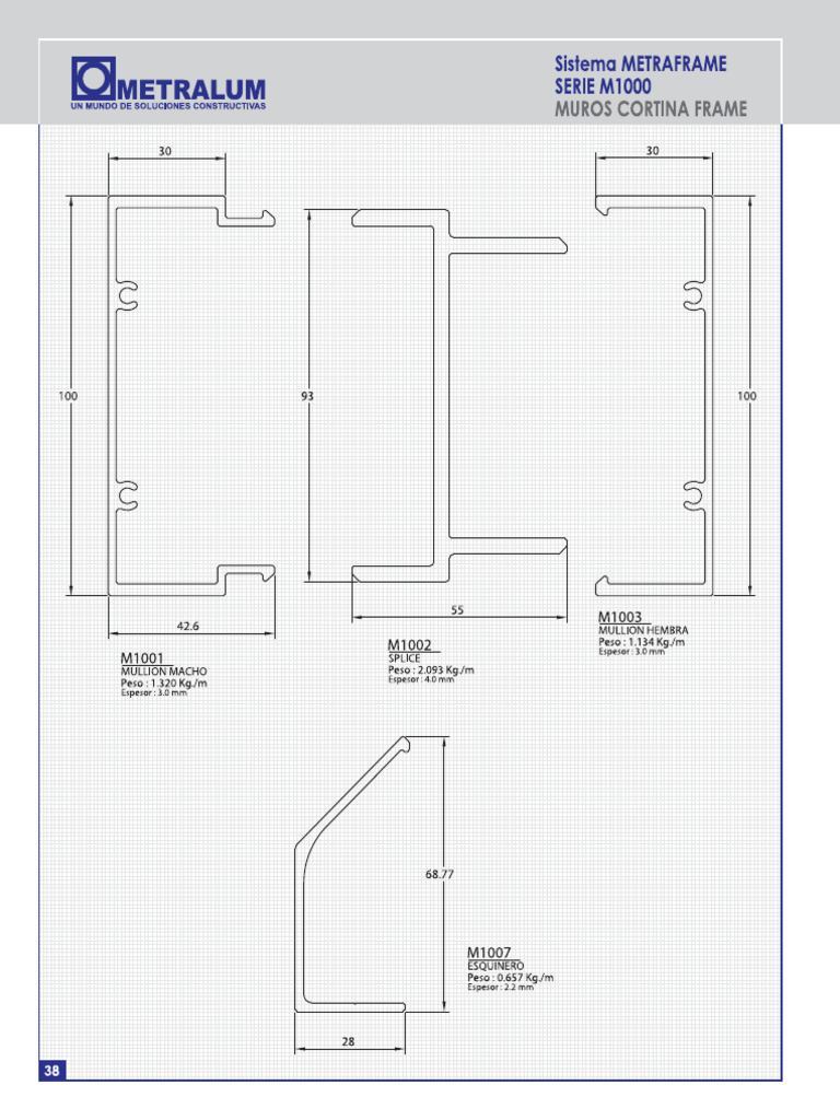 Catalogo Metraframe Serie m1000 | PDF