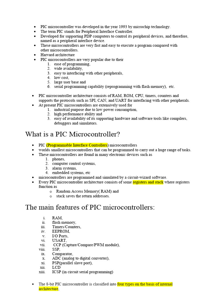 What Is A PIC Microcontroller? | PDF | Microcontroller | Read Only Memory