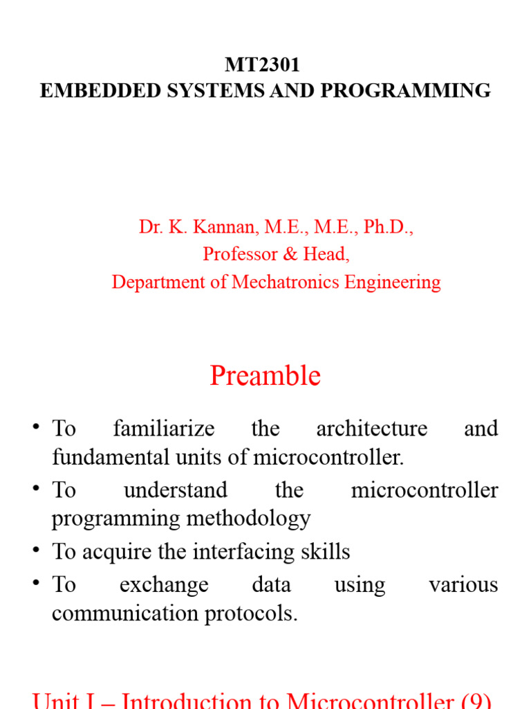 Unit IV | PDF | Microcontroller | Computer Science
