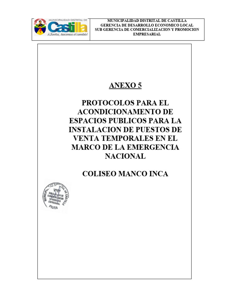 Avance Protocolo Meta 2 Manco Inca.. | Descargar gratis PDF | Marketing | Residuos