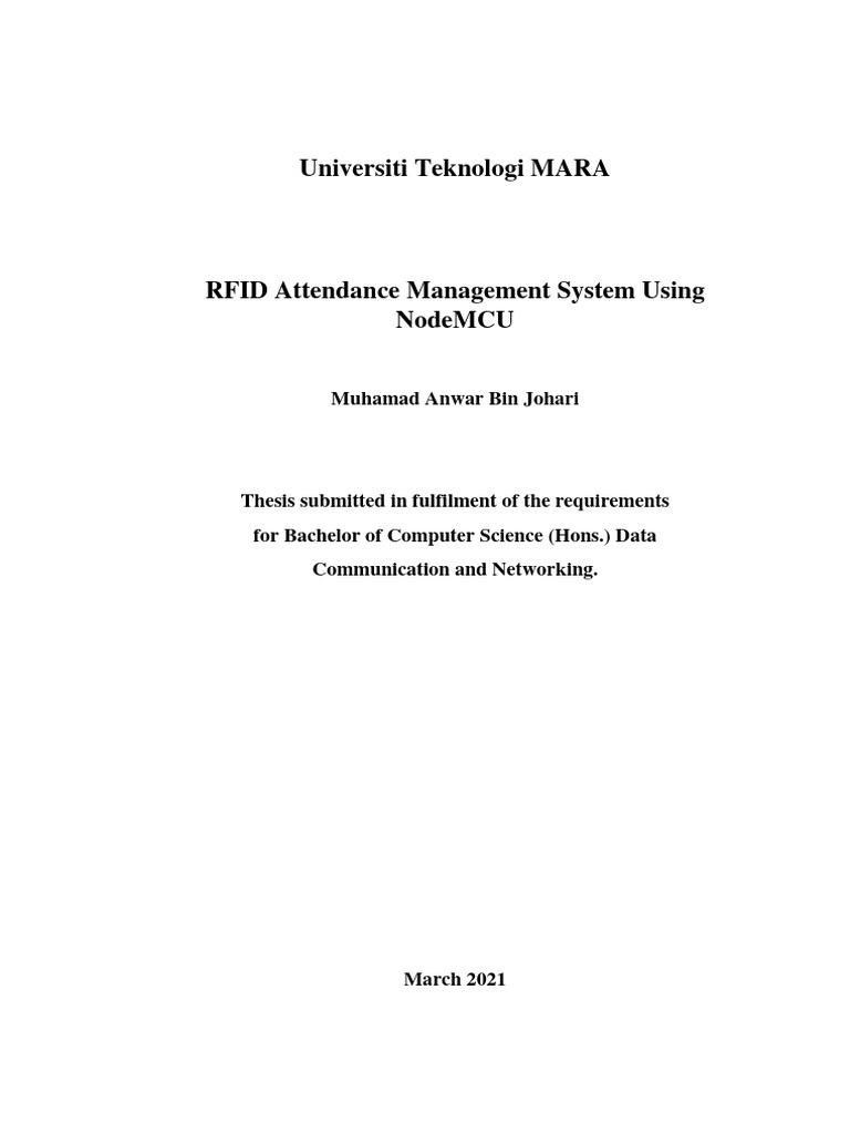 Muhamad Anwar Bin Johari - Report | PDF | Php | Arduino