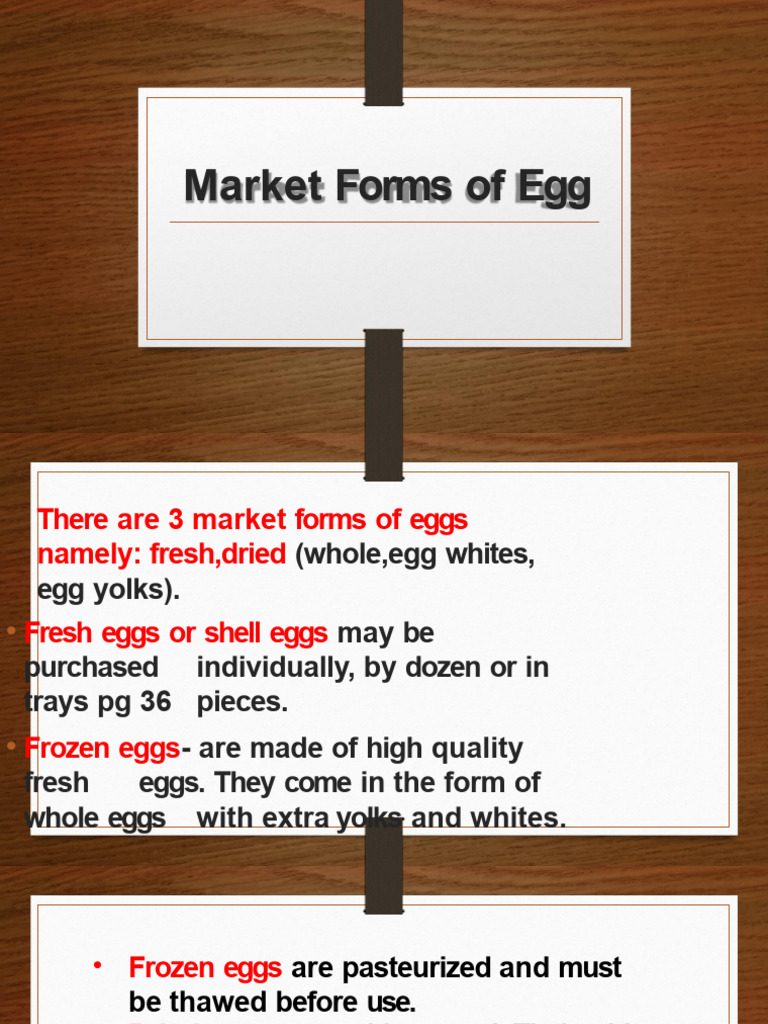 Market Forms of Egg | PDF | Egg As Food | Egg White