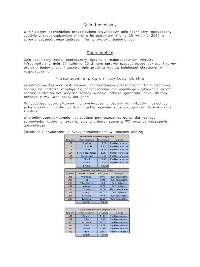 Opis Techniczny | PDF
