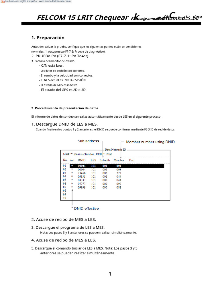 FELCOM 15 LRIT Checking Procedure - En.es | PDF | Informática ...