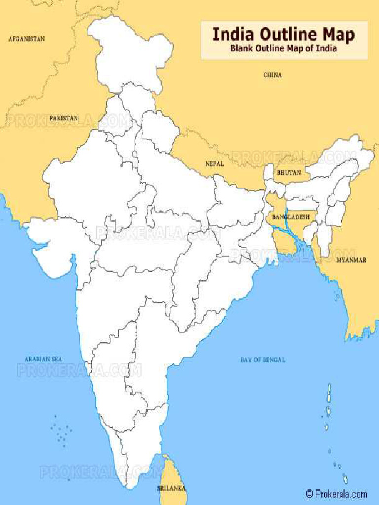 India Outline Map | PDF