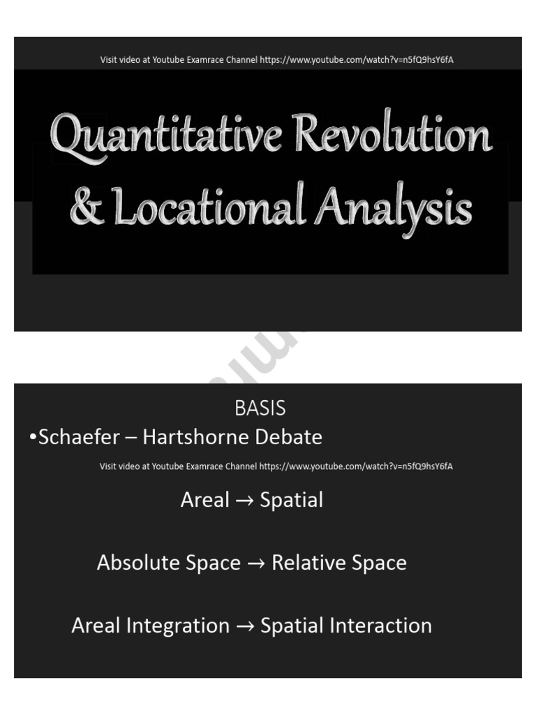 Quantitative Revolution Locational Analysis YouTube Lecture Handouts | PDF | Applied Mathematics ...