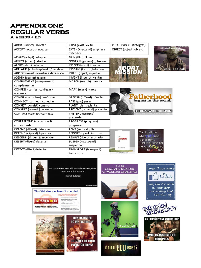 English Verb Conjugation Guide | PDF | Syllable