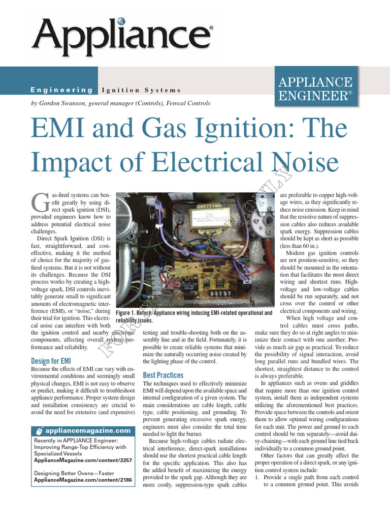 Ta Emi-Gas Ignition | PDF | Electromagnetic Interference | Electrical ...