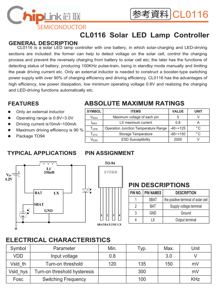 CL0116 | PDF | Power Supply | Electrical Engineering