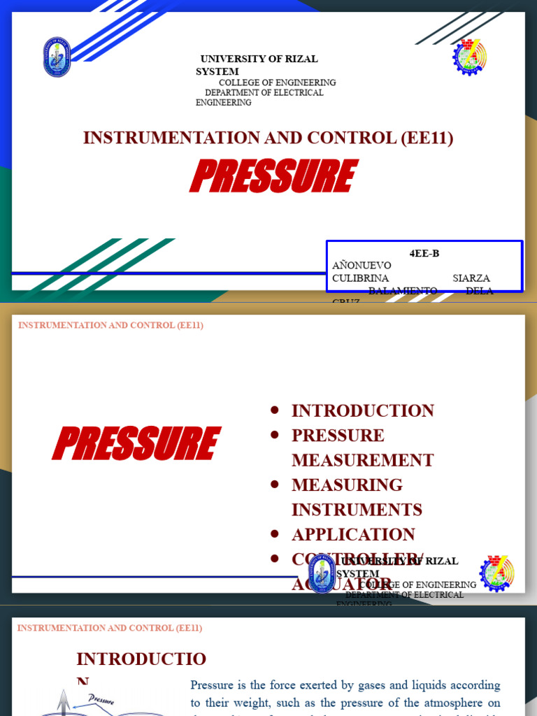 Pressure | PDF | Pressure Measurement | Pressure