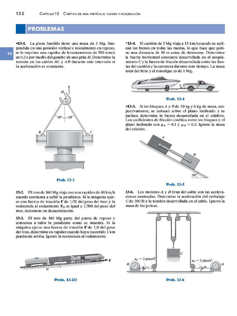 DinCR - Ejercicios Cinética de La Partícula | PDF