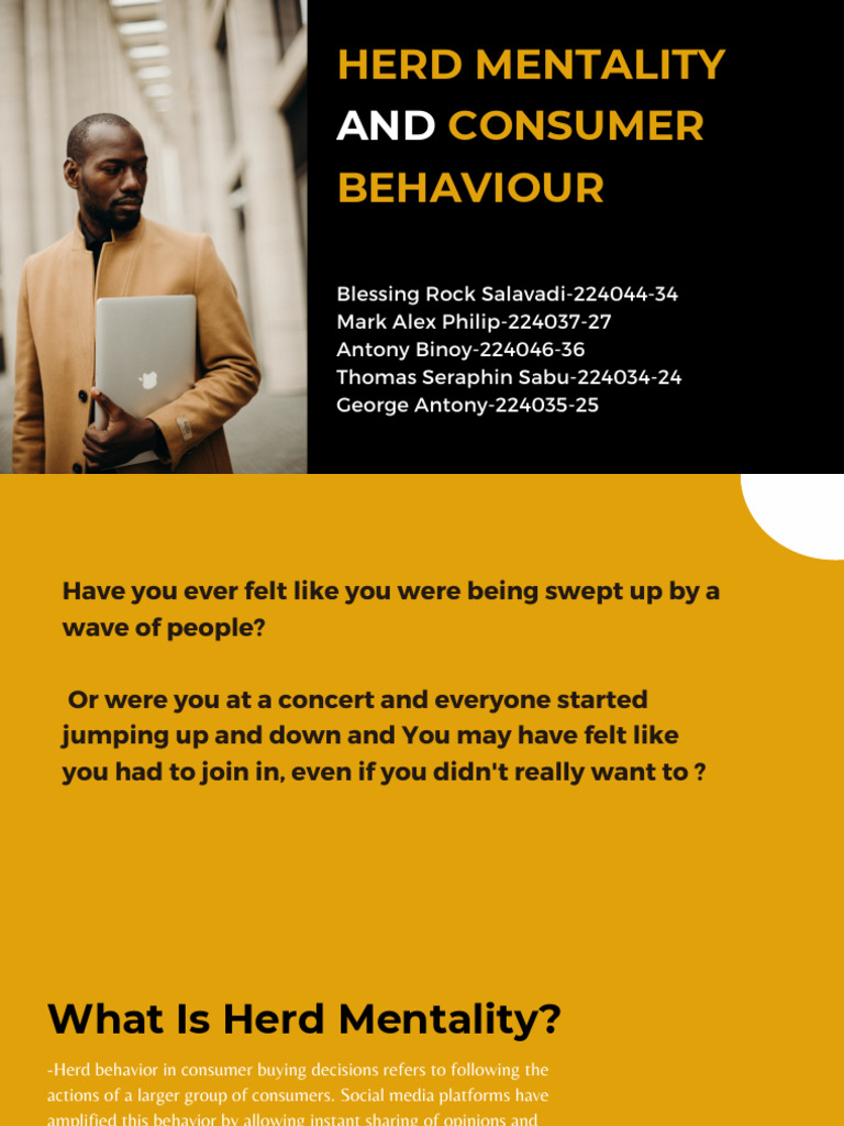 Consumer Behavior Project-Herd Mentality | PDF | Consumer Behaviour | Behavior
