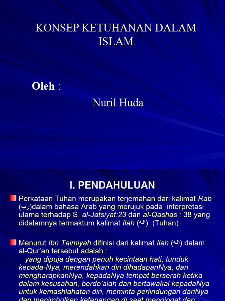 Konsep Ketuhanan Dalam Islam | PDF