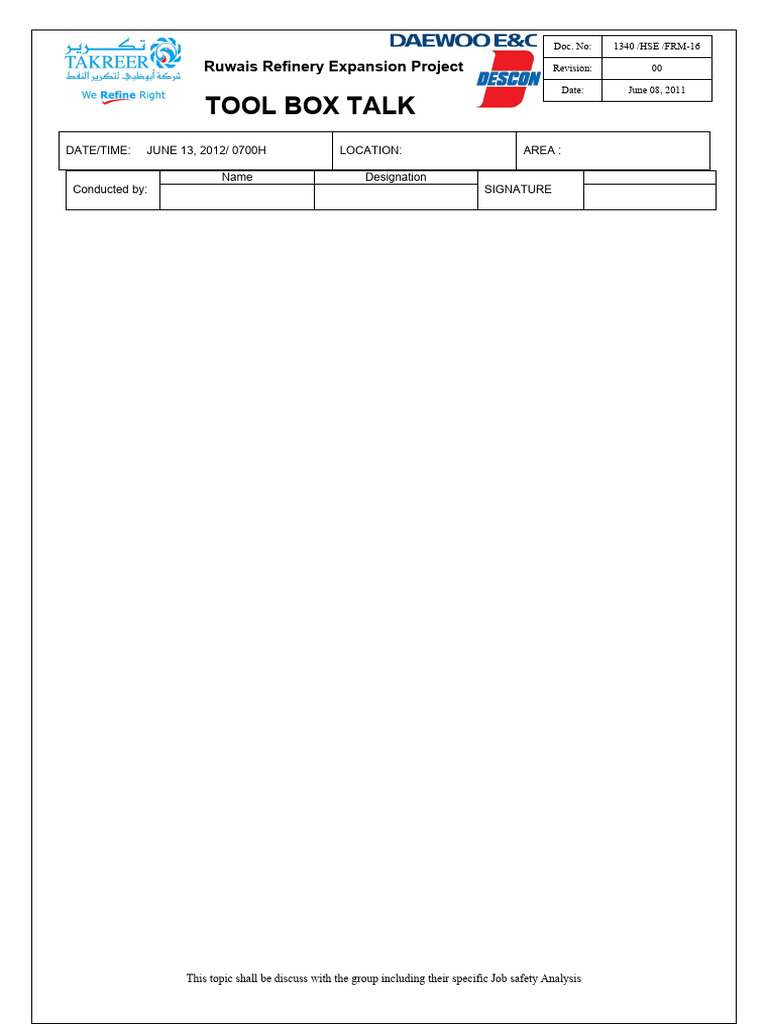 1340 Hse FRM-16 TBT - Line of Fire | PDF | Swimming | Underwater Diving