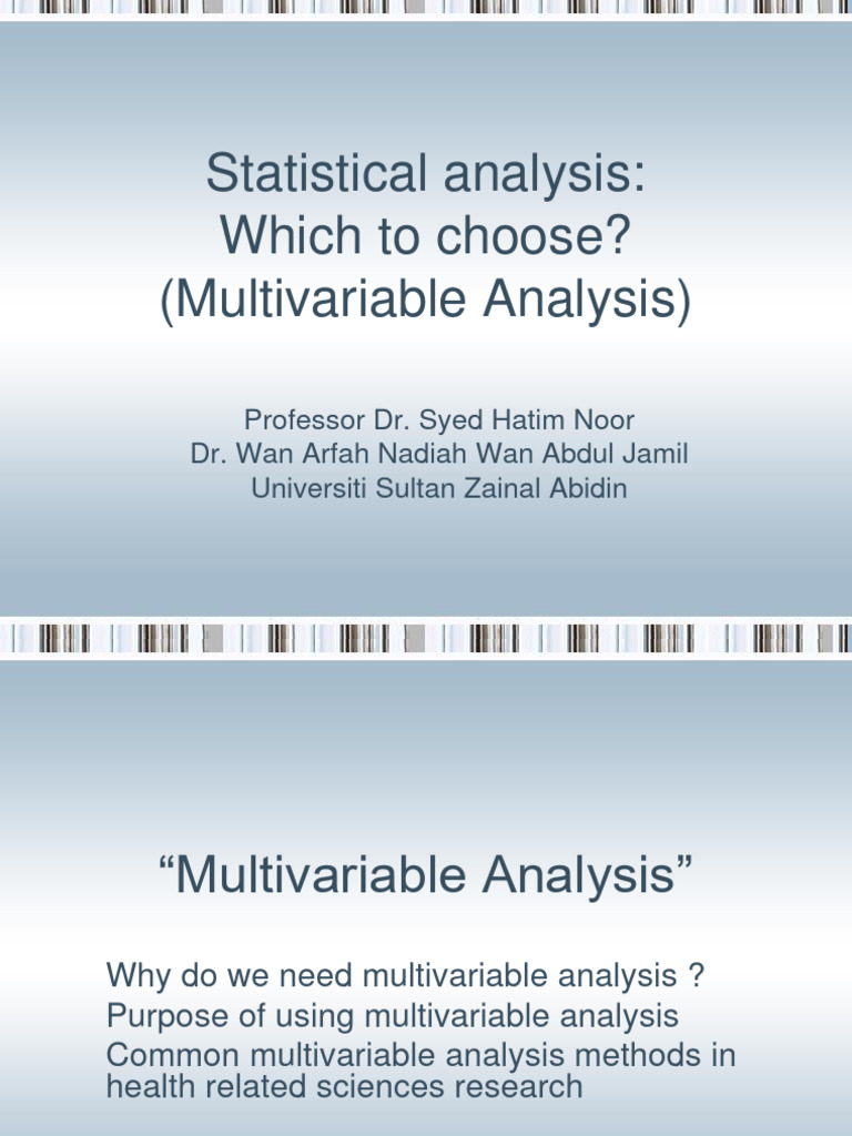 Statistical Analysis Which To Choose (Multivariable) 2021 | PDF | Scientific Method | Research ...