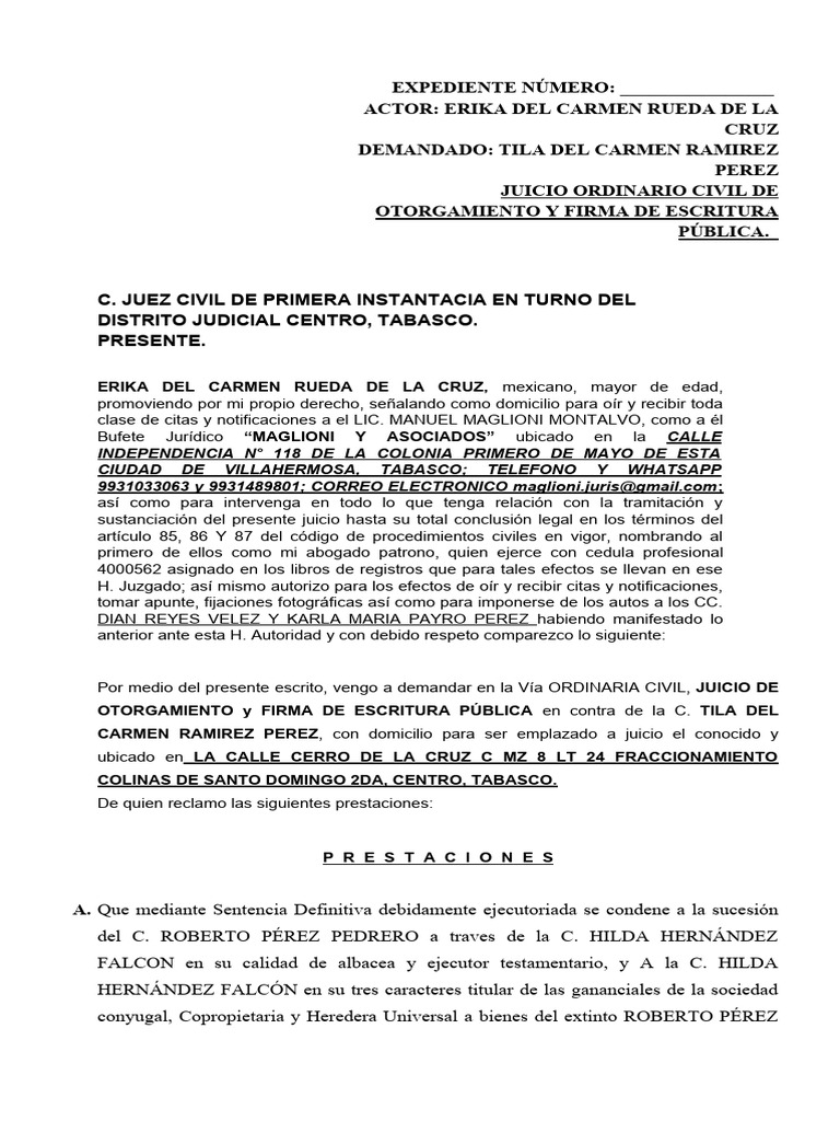 r4. Otorgamiento y Firma de Escritura Villegas | PDF | Derecho civil ...
