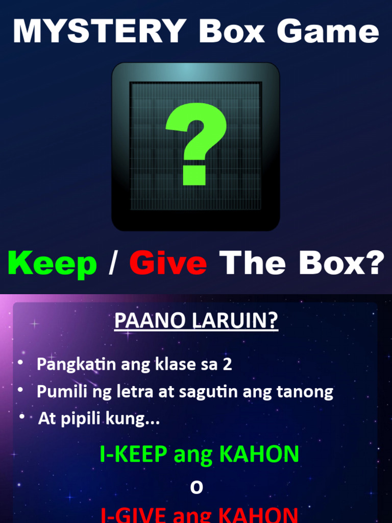 Mystery Box Template | PDF