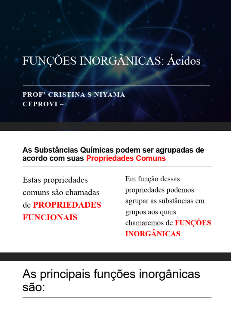 Ácidos | PDF | Ácido | Química Inorgânica