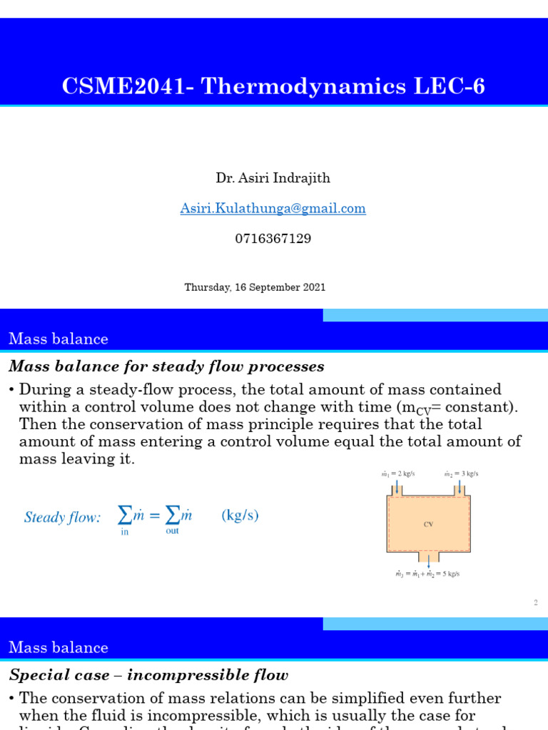 Thermodynamics 1 LEC-6 | PDF | Fluid Dynamics | Gases