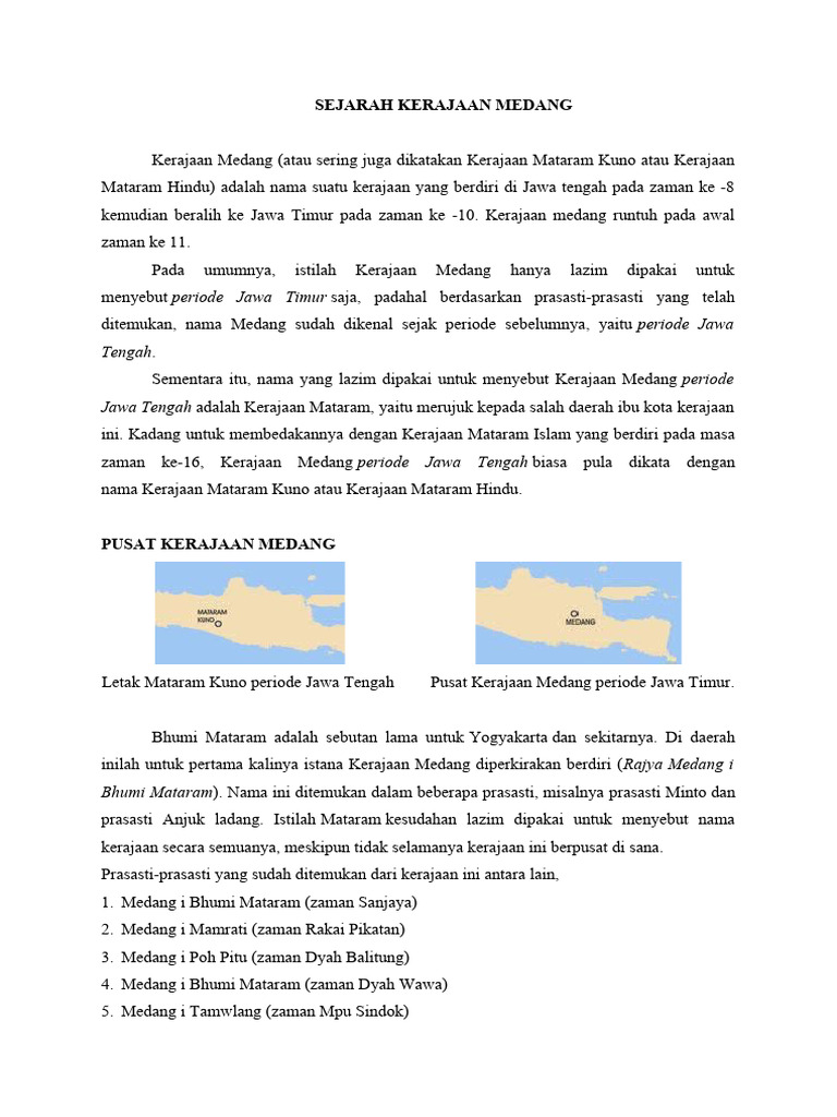 Kerajaan Medang | PDF | Agama & Spiritualitas