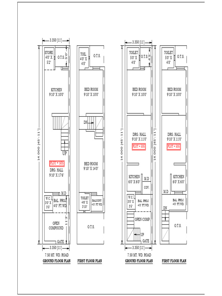 PLOT 505: Ground Floor Plan Ground Floor Plan First Floor Plan First Floor Plan | PDF