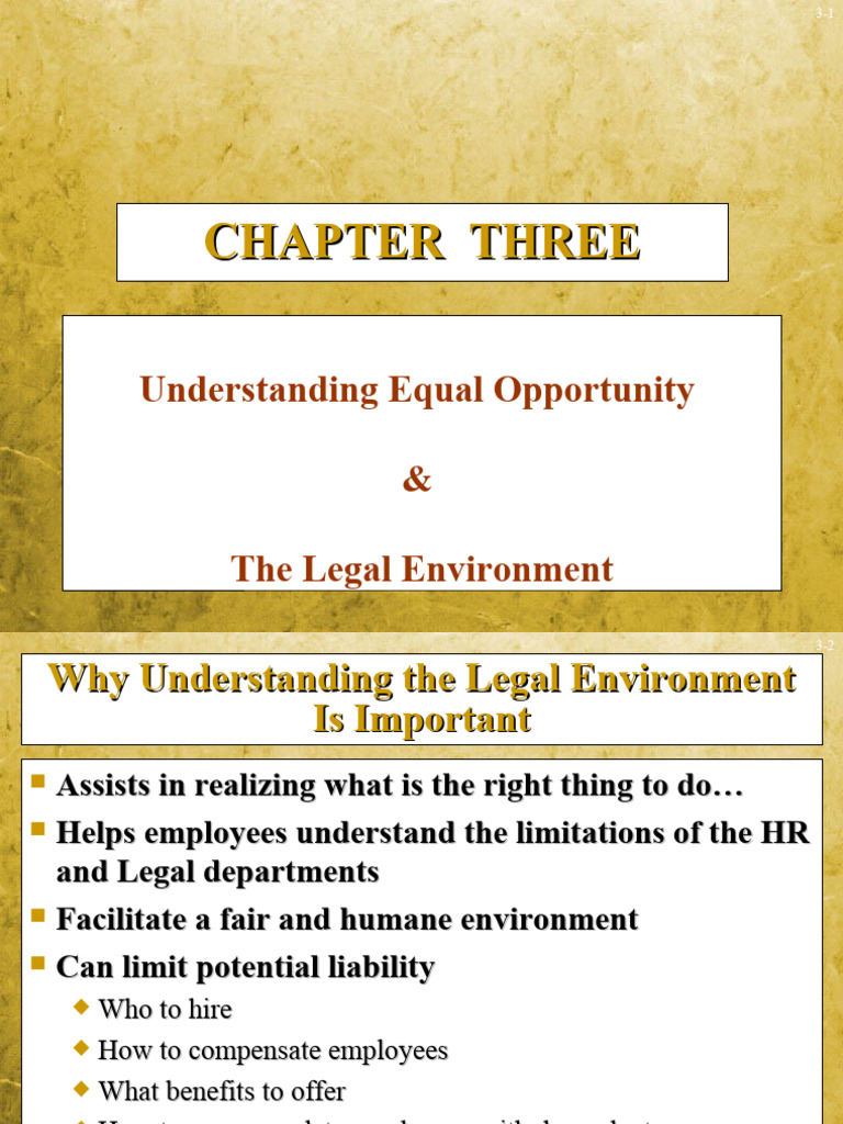 HRM Chapter 3 | PDF | Sexual Harassment | Civil Rights Act Of 1964