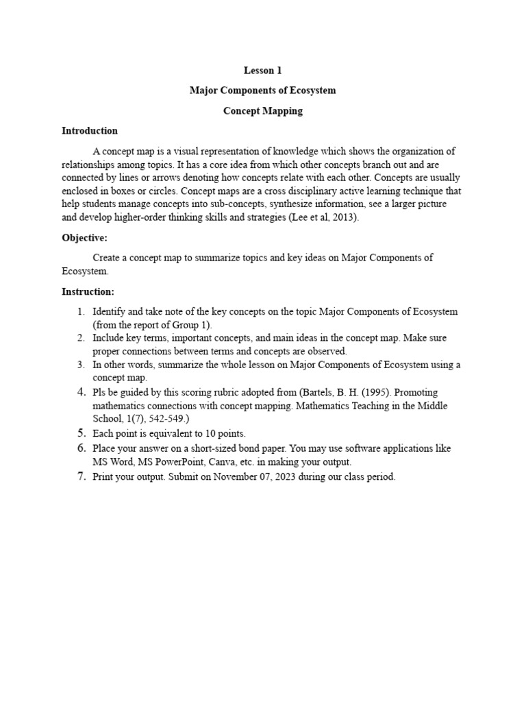 Ecosystem Concept Mapping Guide | PDF | Career & Growth