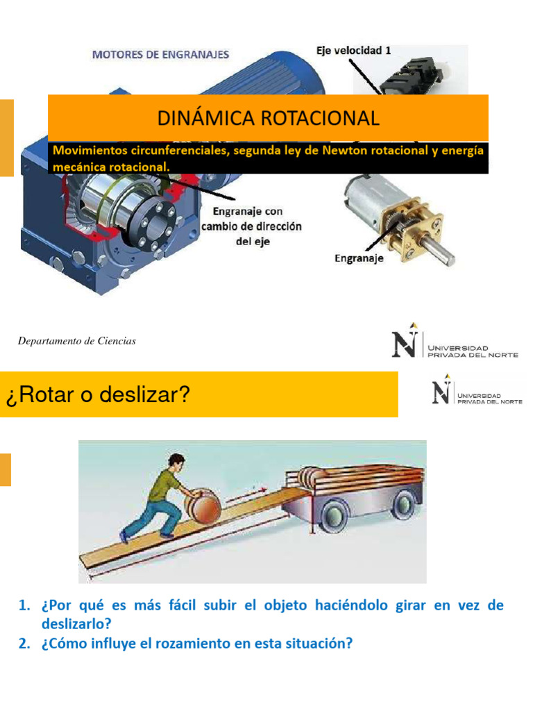Dinámica Rotacional: Movimientos Circunferenciales, Segunda Ley de ...