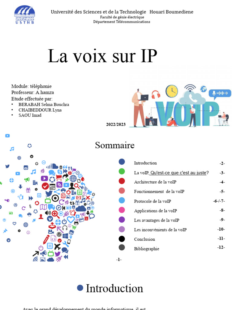 voIP PROJECT | PDF | Voix sur IP | séance d'initiation au protocoles